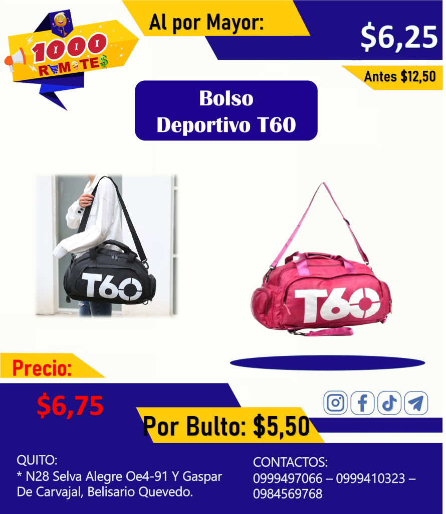 Bolso Deportivo t60 - 1000 remates
